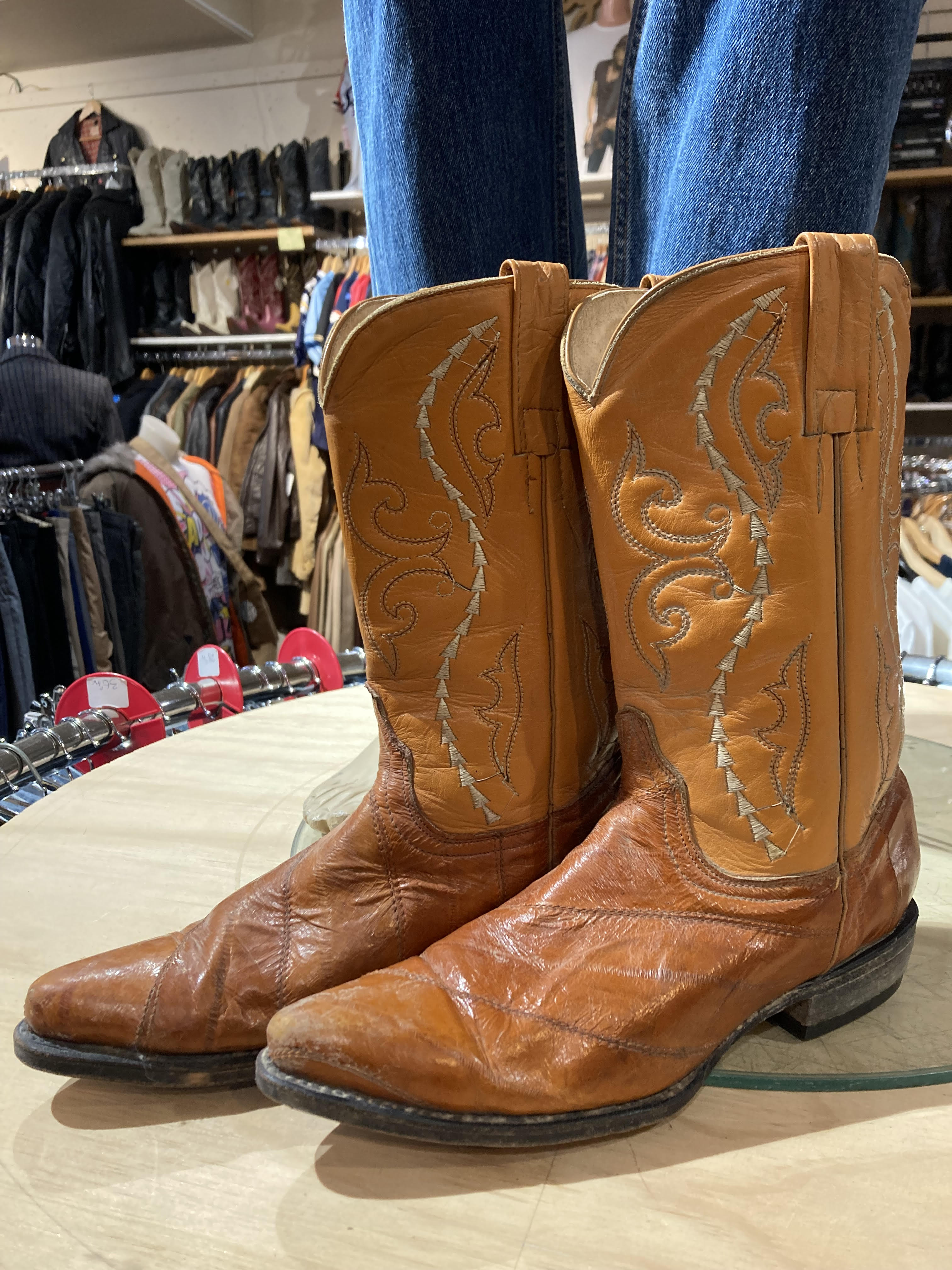 USA Eel Skin Western Boots – VixenVintage